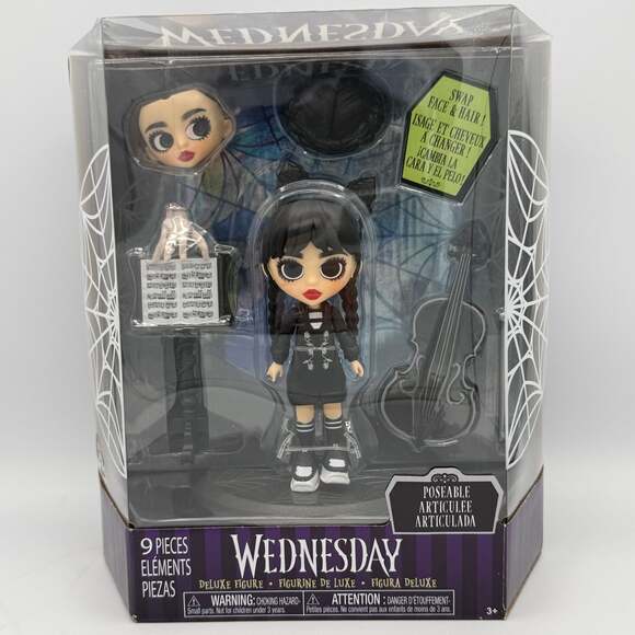 Wednesday | Toys | Wednesday Addams Deluxe Poseable Figure 9 Piece ...